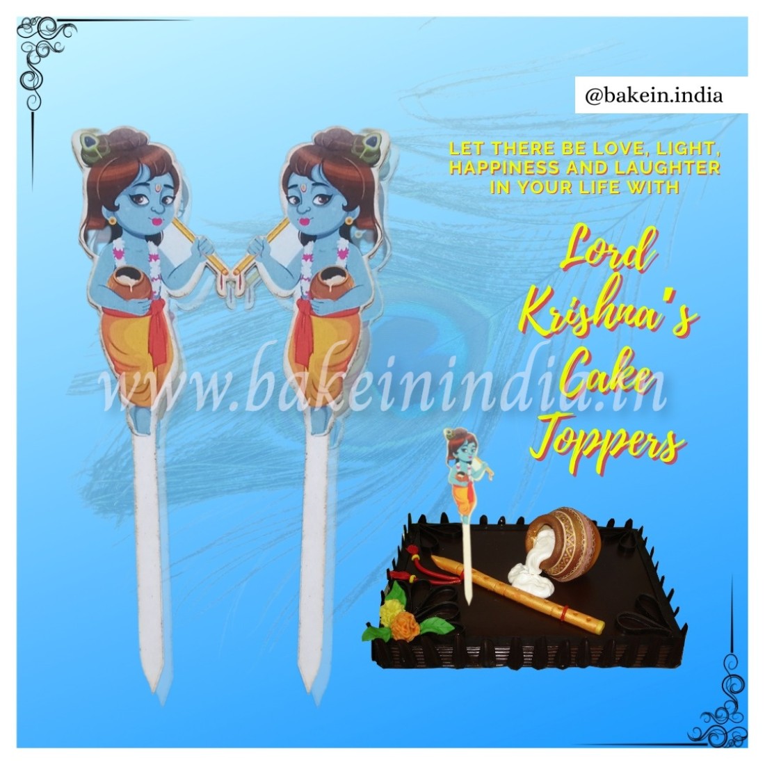 Shri Krishna Cake Topper Online - BakeinIndia