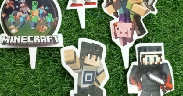 Minecraft Theme Paper Cutouts for Birthday Parties, Minecraft Party ...
