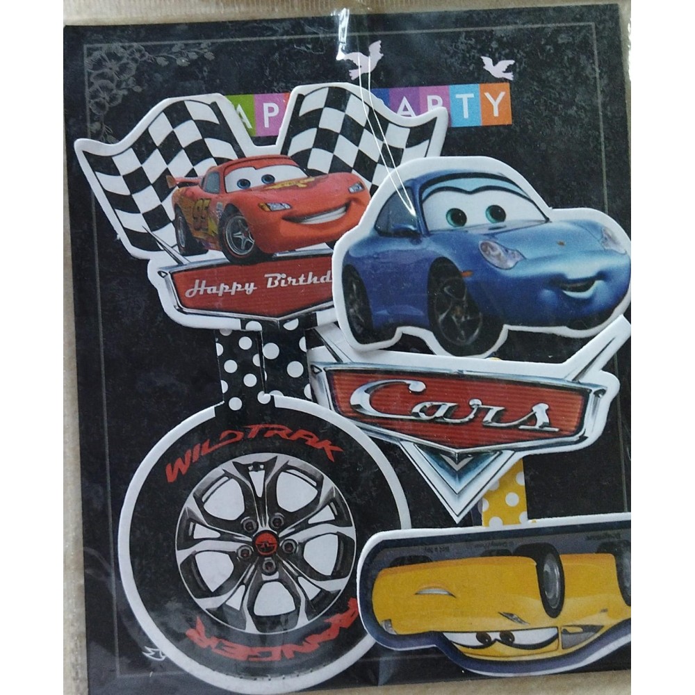McQueen Cartoon Car Toy Cake Topper (Set of 4)