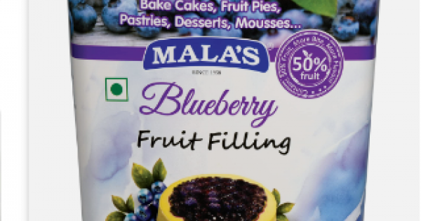 Mala's Blue Berry Fillings 1kg Bucket Online - BakeinIndia